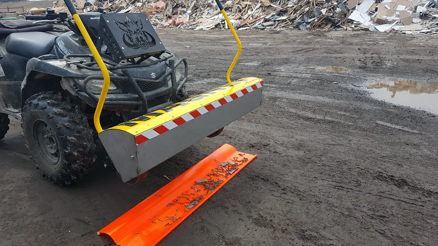 Longhorn Front Mounted ATV Magnetic Sweeper