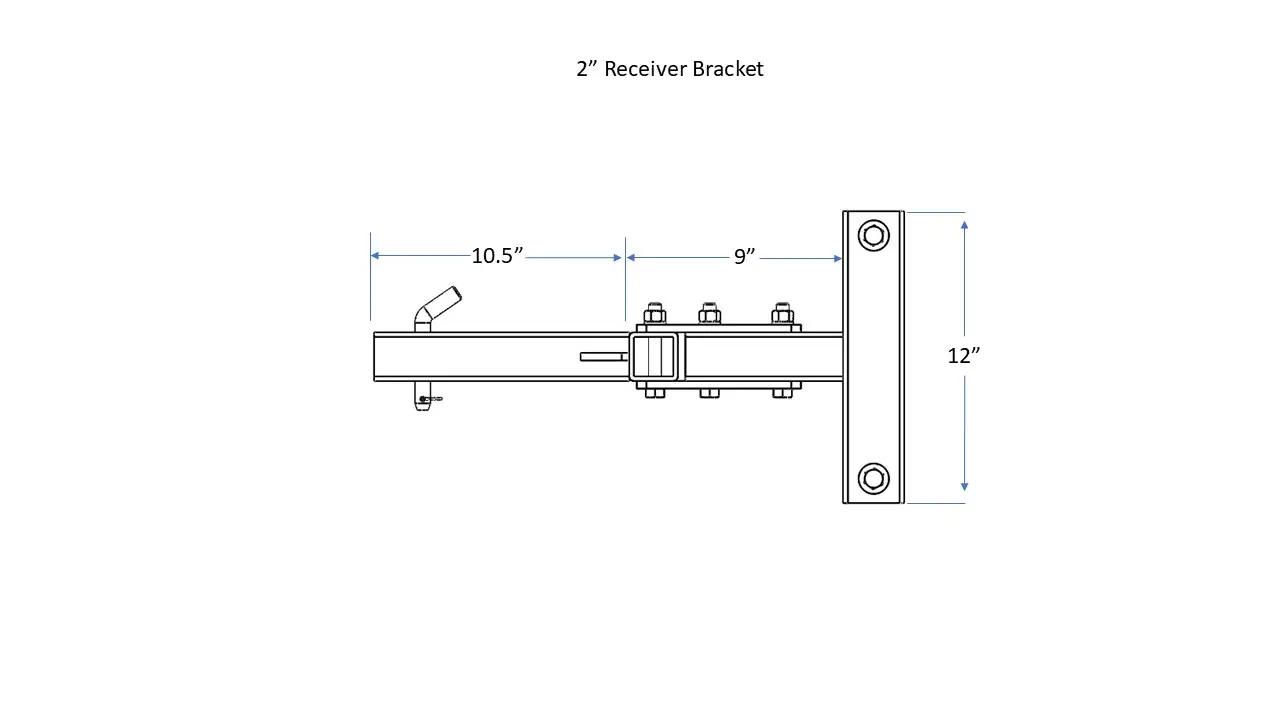 2" Receiver Mount Bracket - Bluestreak Equipment Magnetics