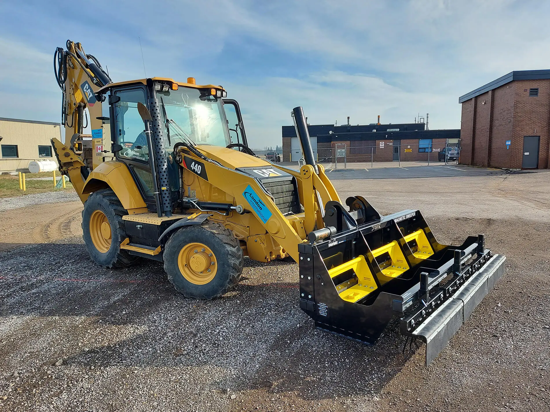 Sokoke skid steer/front end loader magnetic sweeper