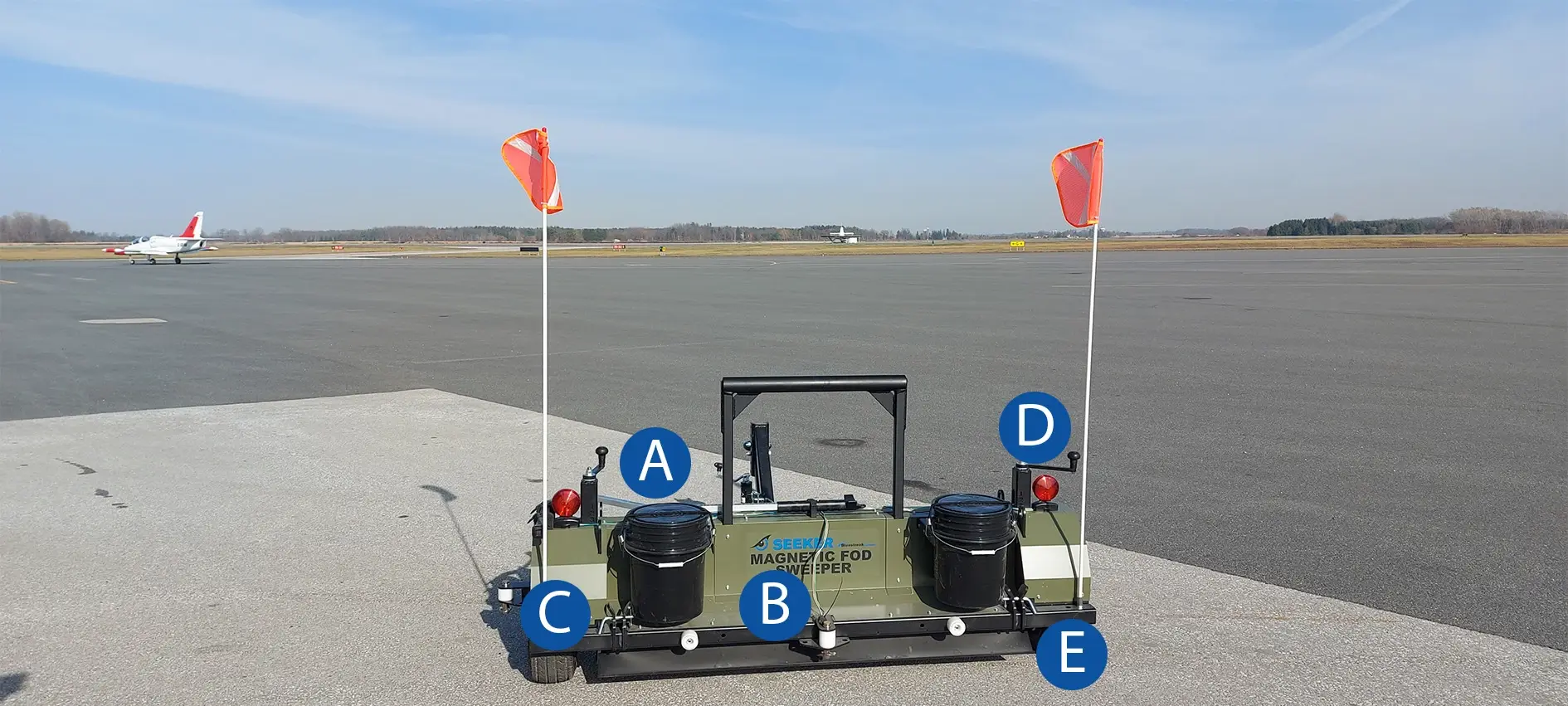 Seeker Airmag FOD Control Magnetic Sweeper
