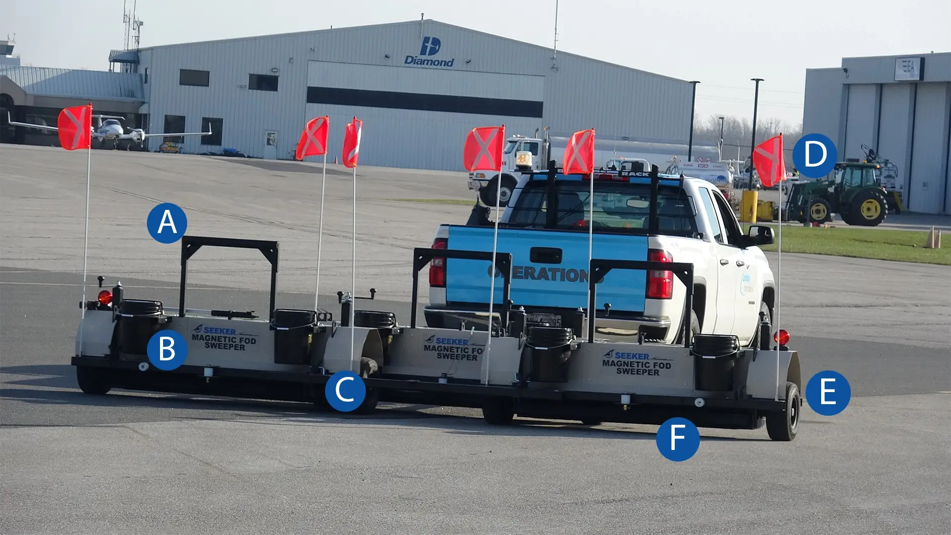 Seeker Airmag FOD Control Magnetic Sweeper