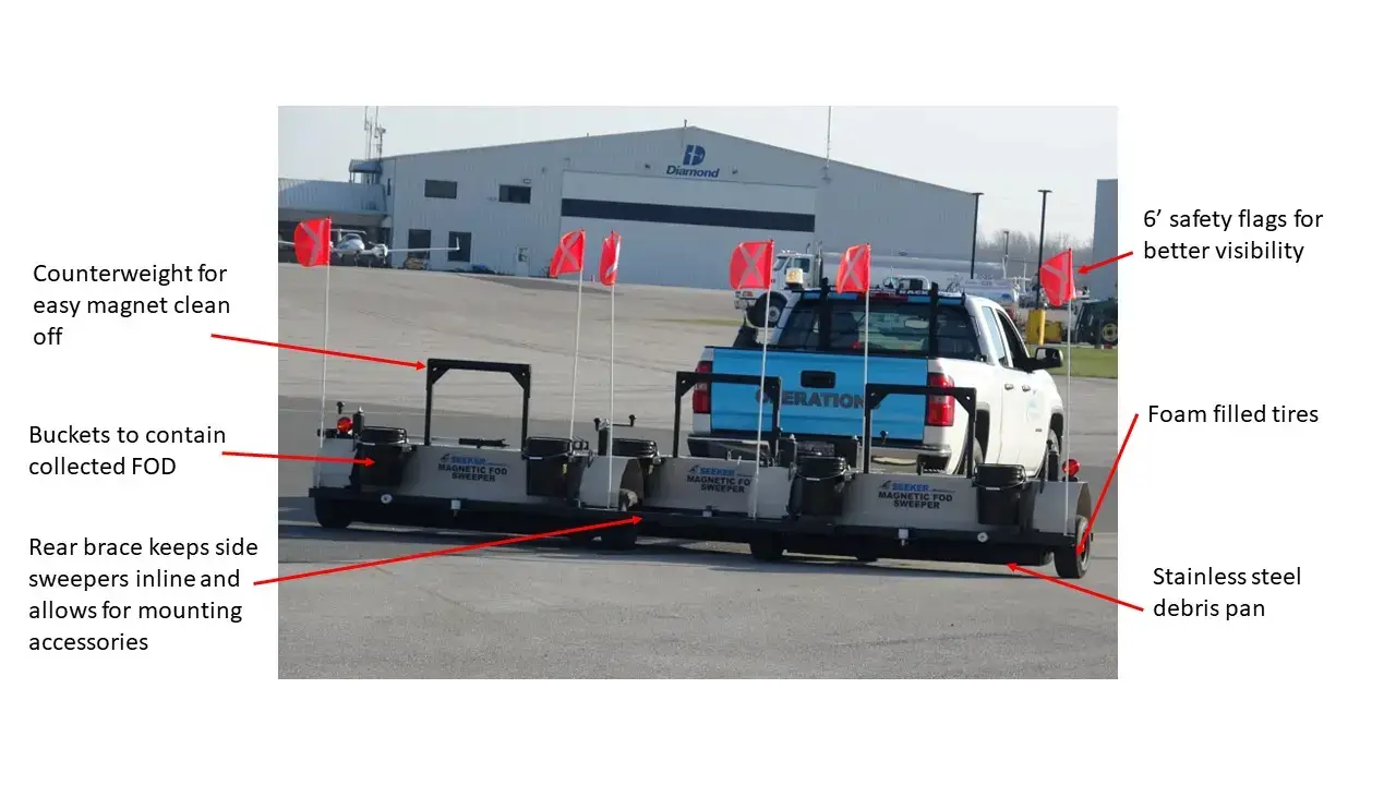 Seeker Airmag FOD Control Magnetic Sweeper