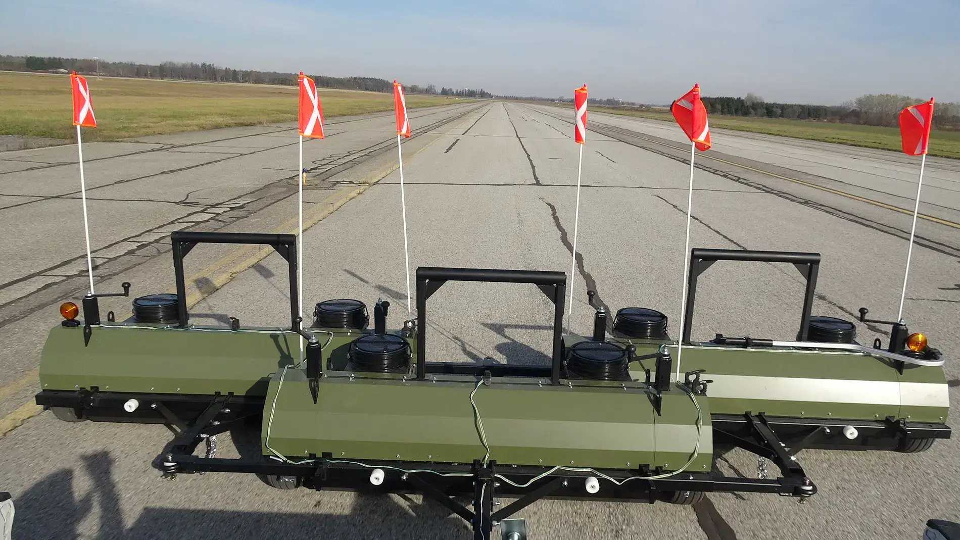 Airport FOD Control Magnetic Sweepers - Bluestreak Equipment Magnetics