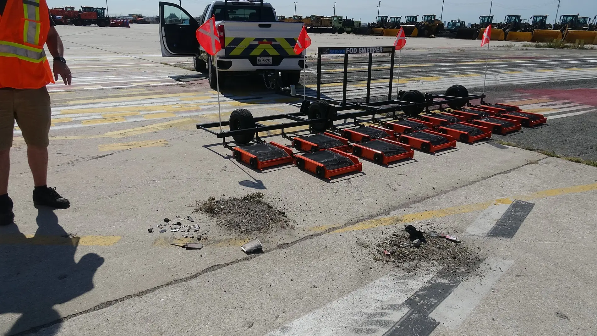 Seeker Airdrag FOD Friction Sweeper - Bluestreak Equipment Magnetics