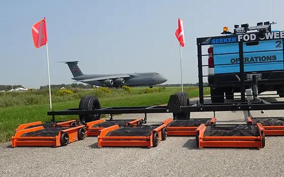 Airport FOD Friction Sweepers - Bluestreak Equipment Magnetics