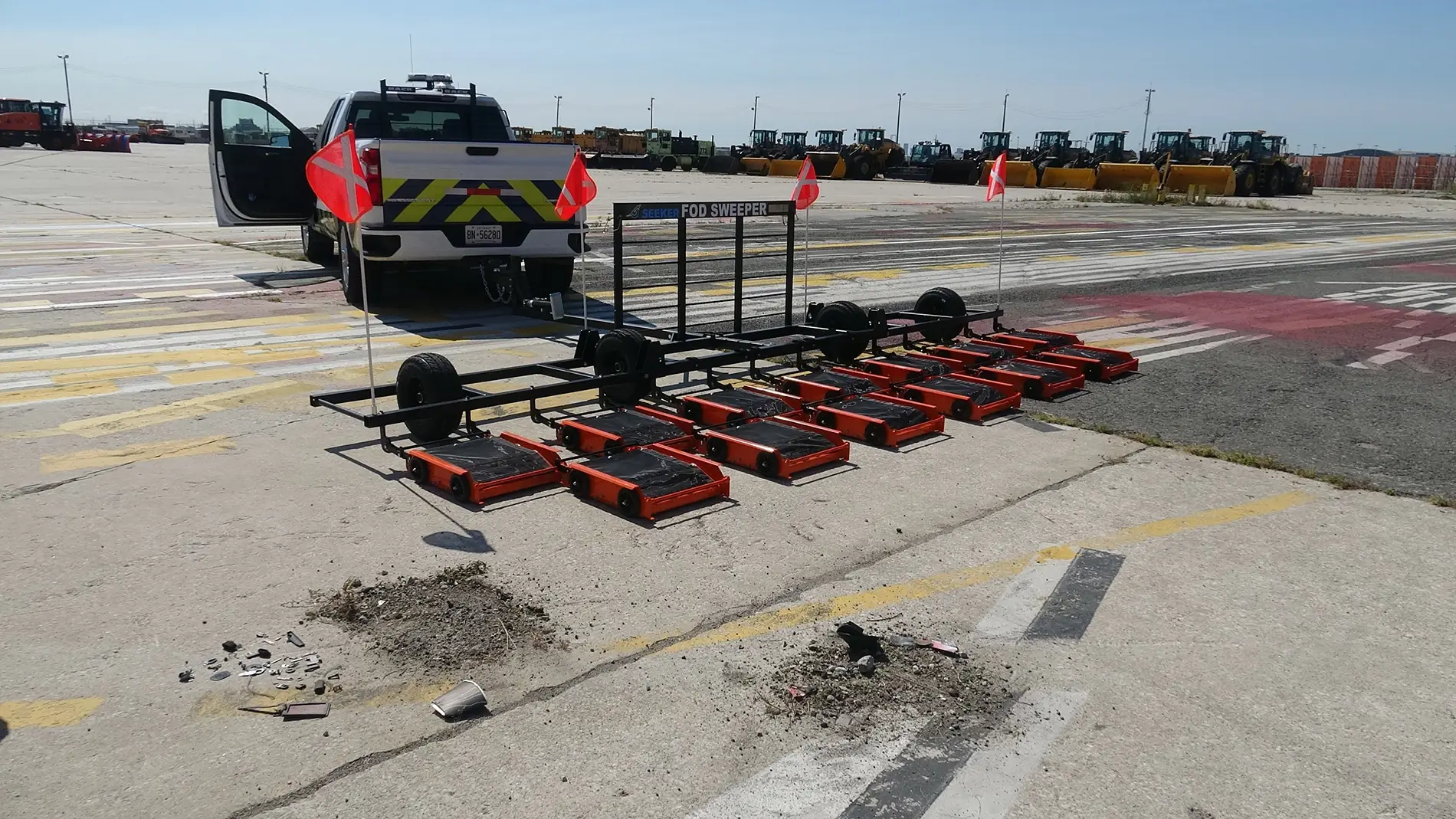 Airport FOD Friction Sweepers - Bluestreak Equipment Magnetics