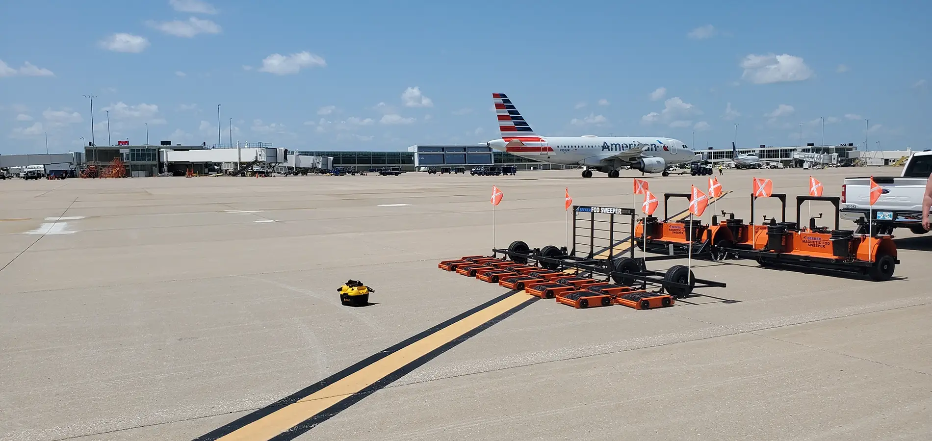 Airport FOD Friction Sweepers - Bluestreak Equipment Magnetics